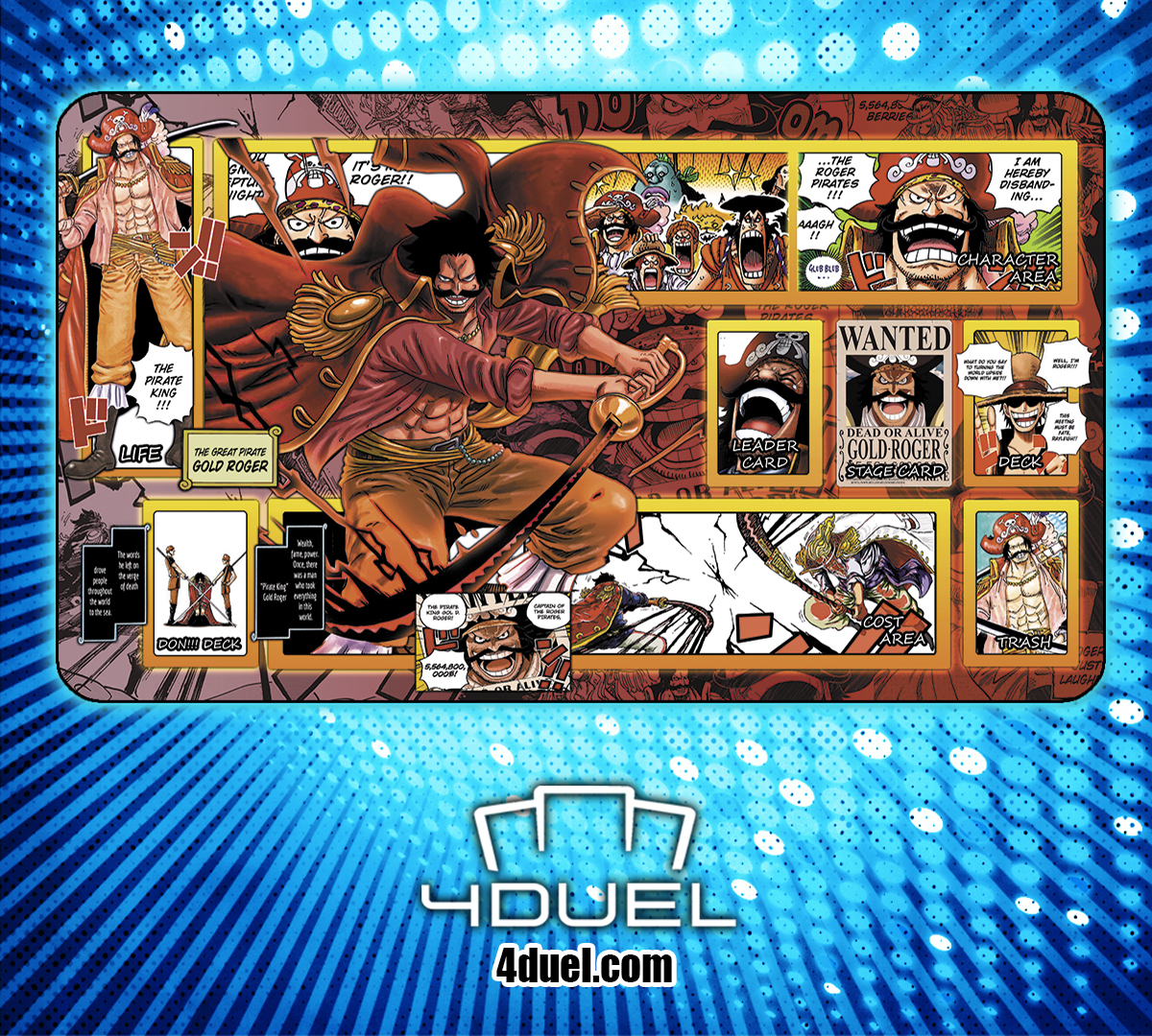 Gol D. Roger One Piece Custom Playmat