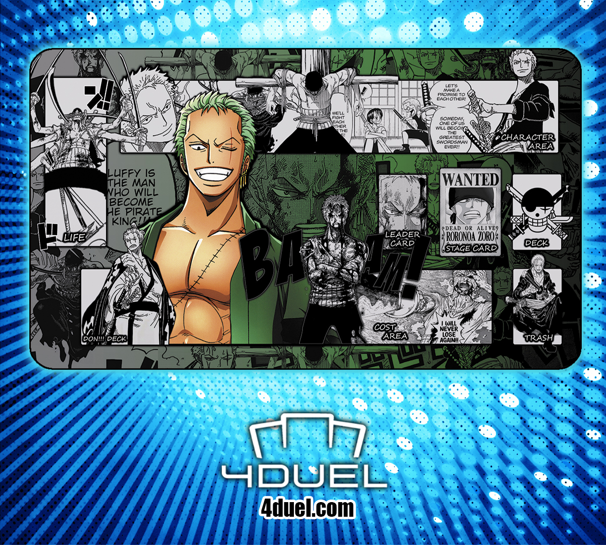 Roronoa Zoro One Piece Custom Playmat