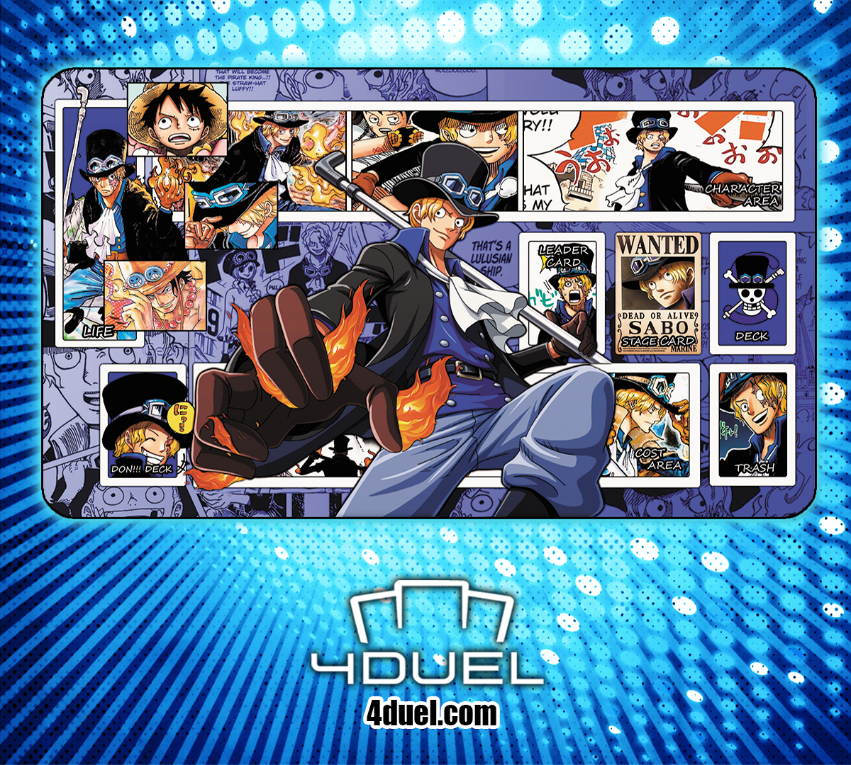 Sabo One Piece Custom Playmat